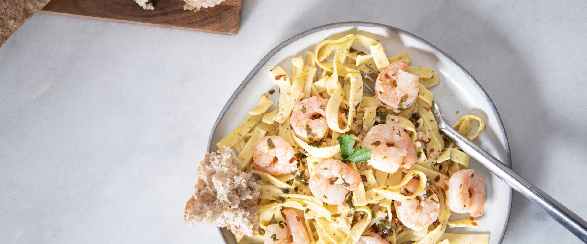 Shrimp Scampi - Mrs Miller's Homemade Noodles